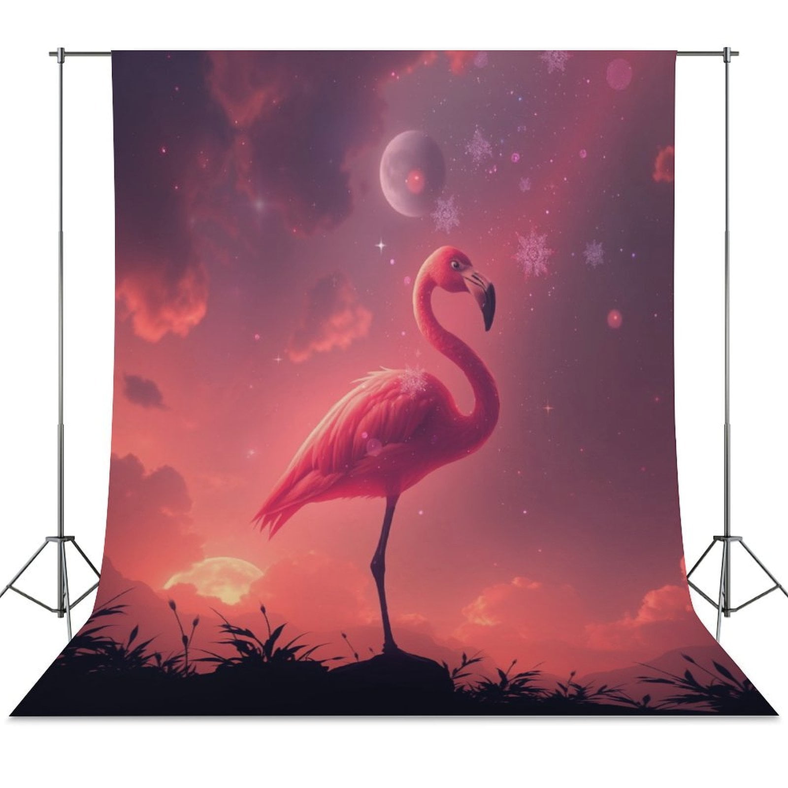 Backdrop Background for Pink Flamingo Sunset Sky Photography Photo ...