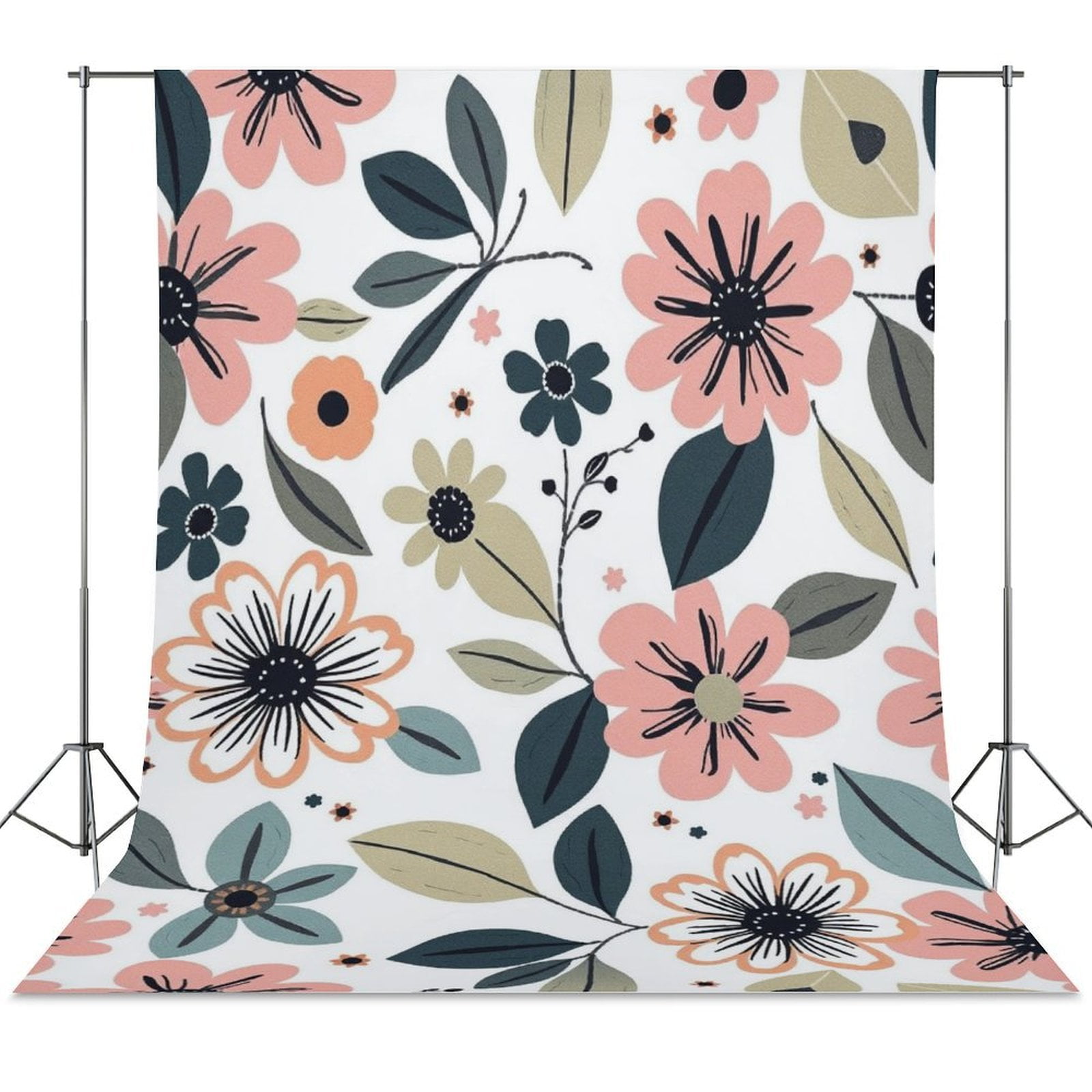 Backdrop Background for Pretty Floral Pattern Photography Photo Booth Backdrop for Photoshoot ...