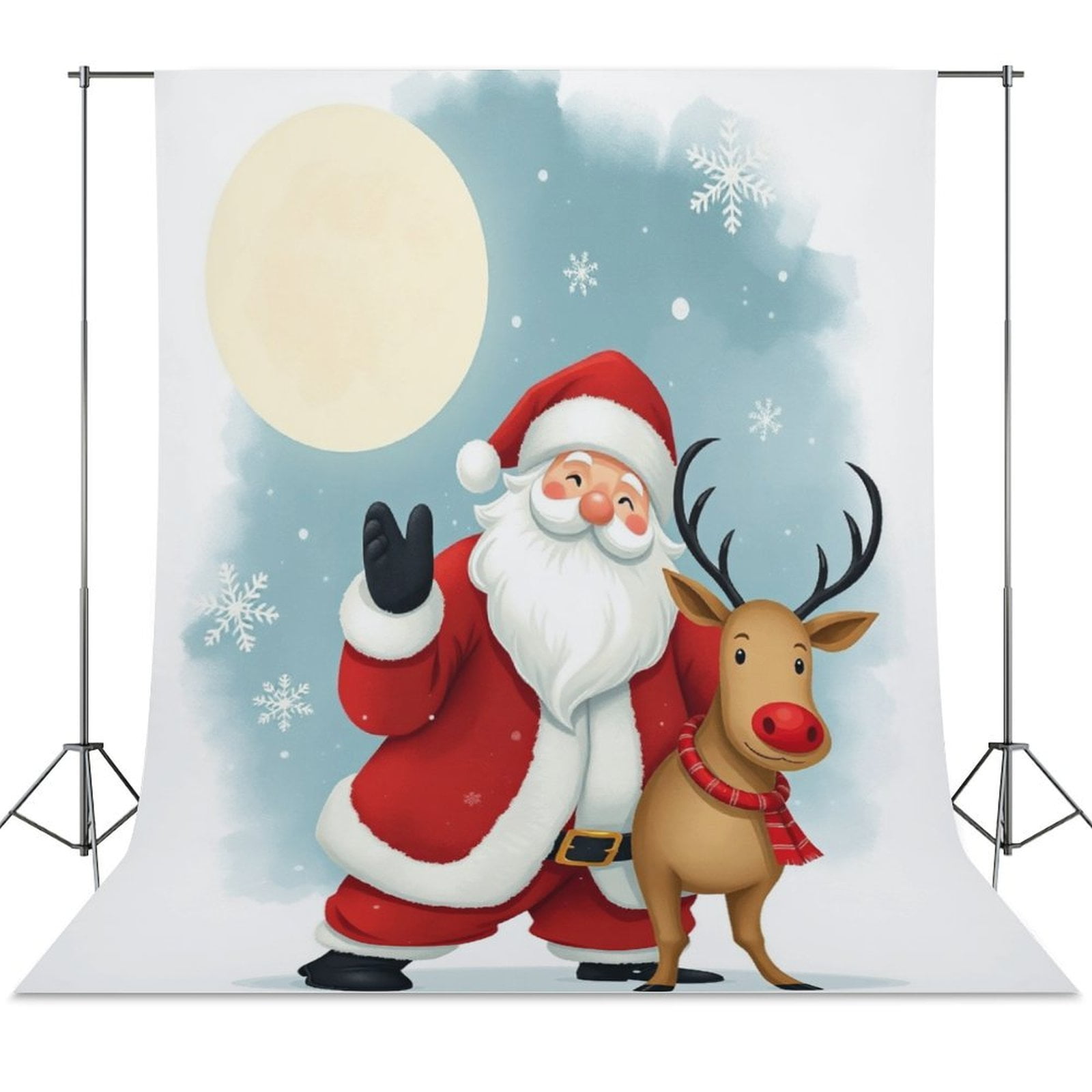 Backdrop Background for Santa Reindeer Christmas Photography Photo ...