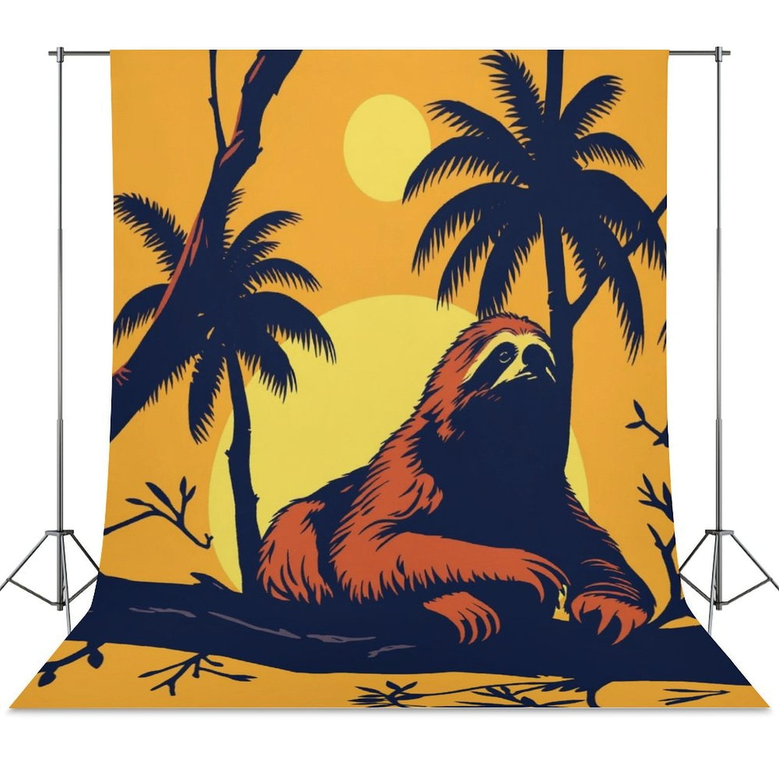 Backdrop Background for Sloth Sunset Palms Photography Photo Booth ...