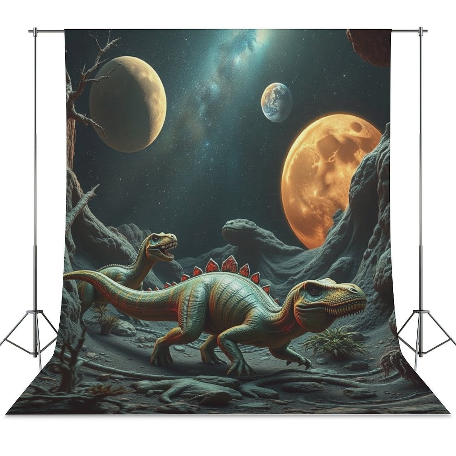Backdrop Background for Space Dinosaurs Awesome Photography Photo Booth ...