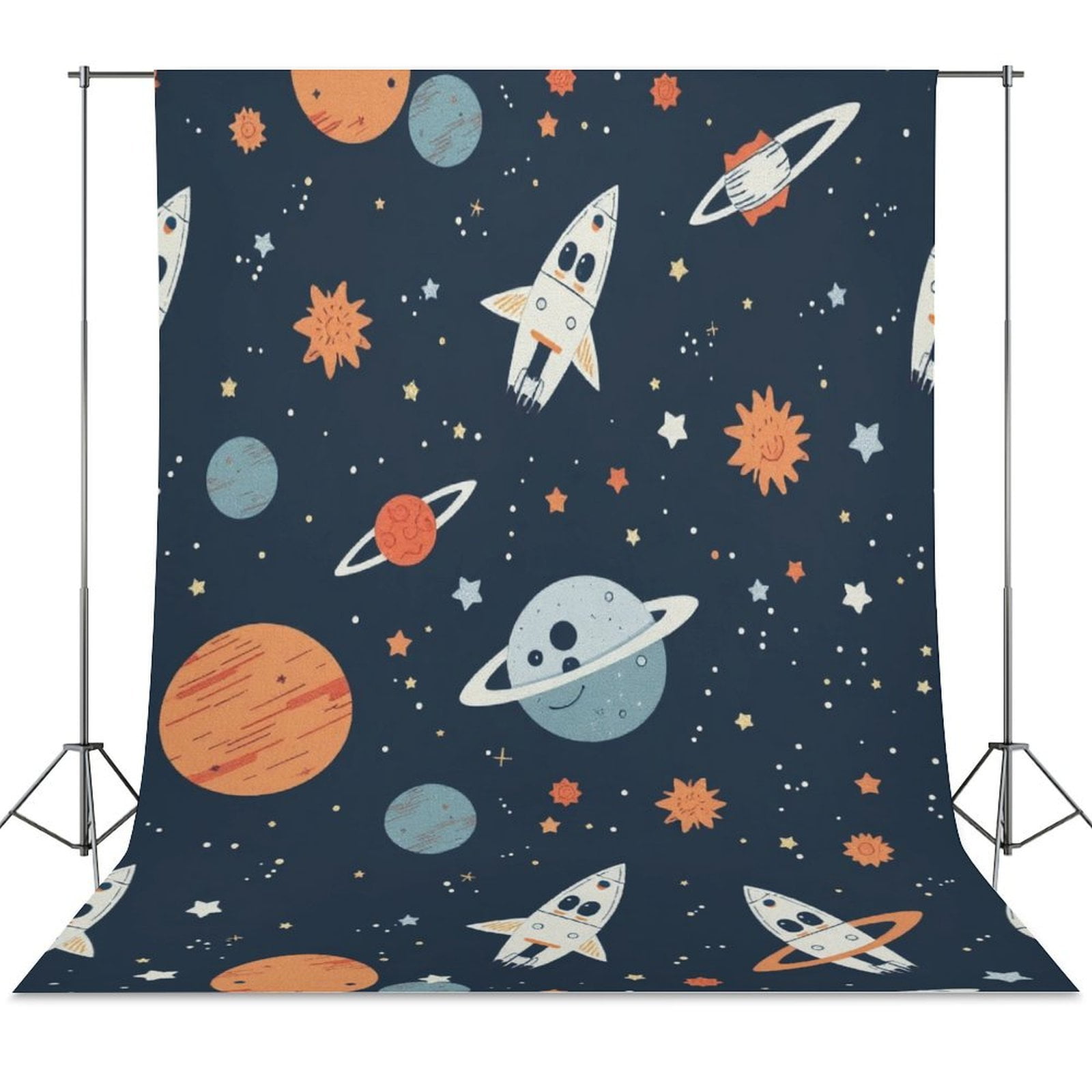 Backdrop Background for Space Rockets Planets Stars Photography Photo ...