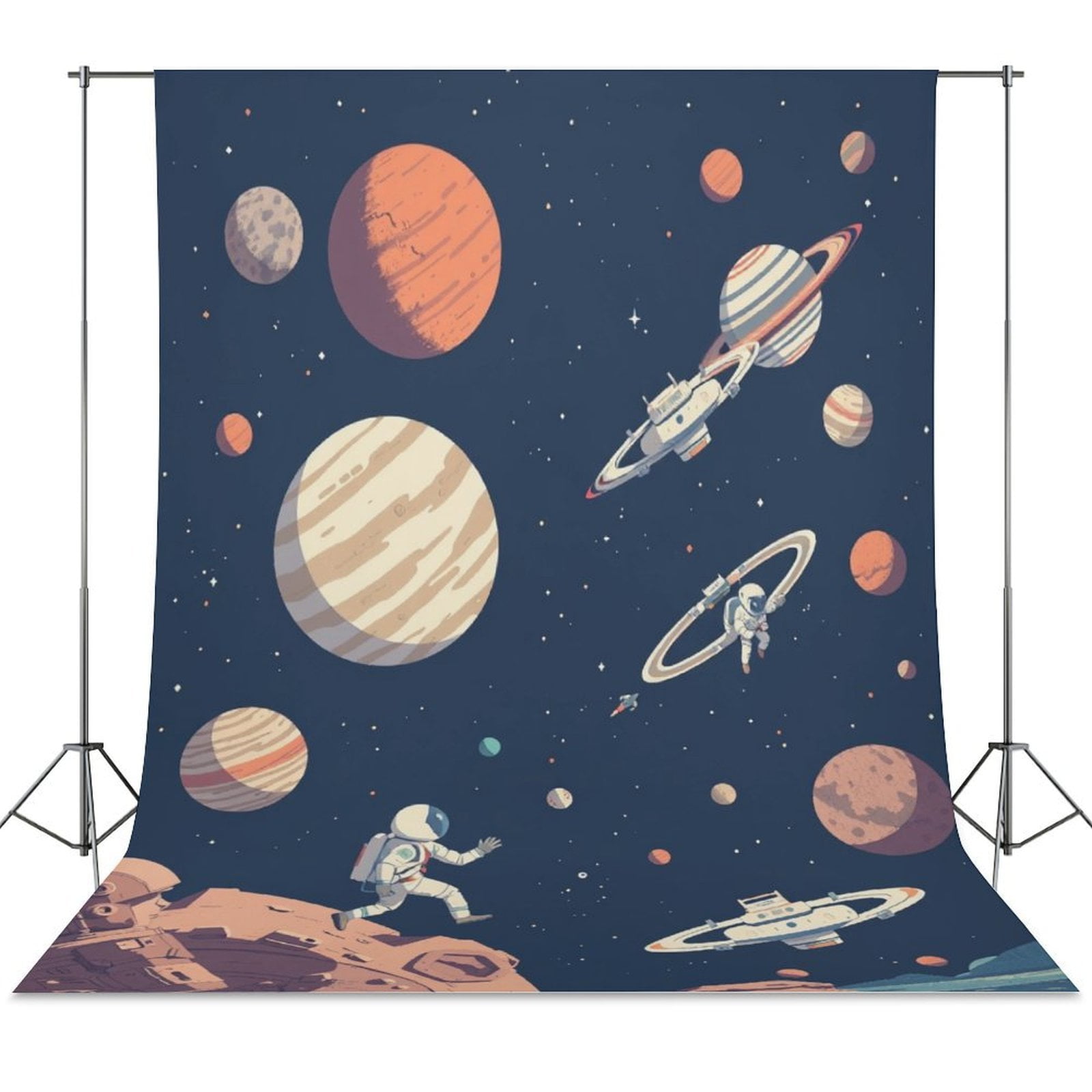 Backdrop Background for Spaceman Explores Cosmos Photography Photo ...