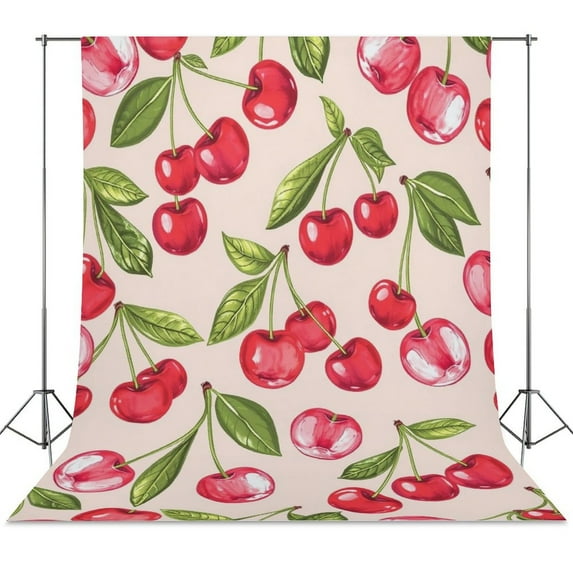 Backdrop Background for Sweet Cherry Pattern Photography Photo Booth Backdrop for Photoshoot ...