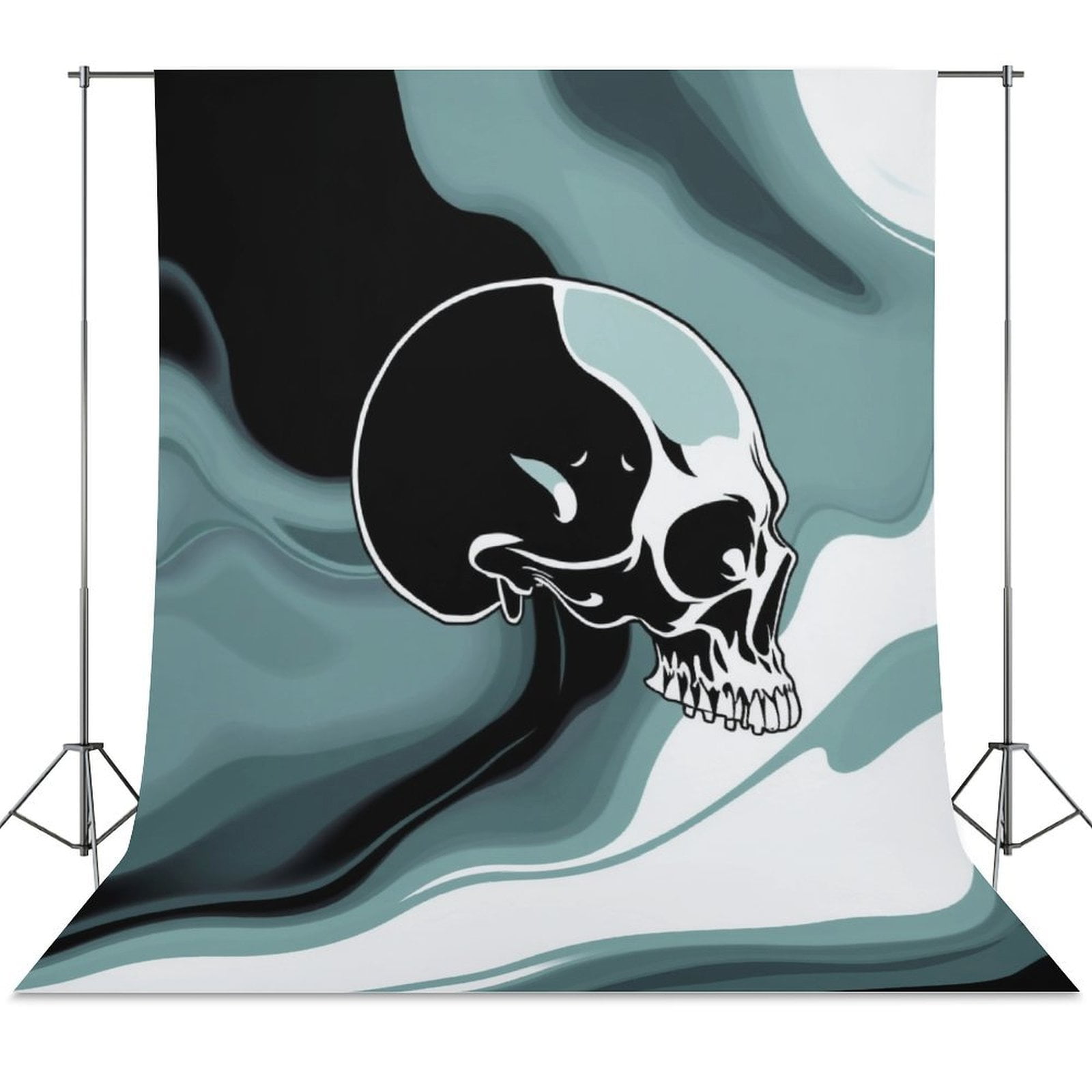 Backdrop Background for Swirling Skull Abstract Art Photography Photo ...