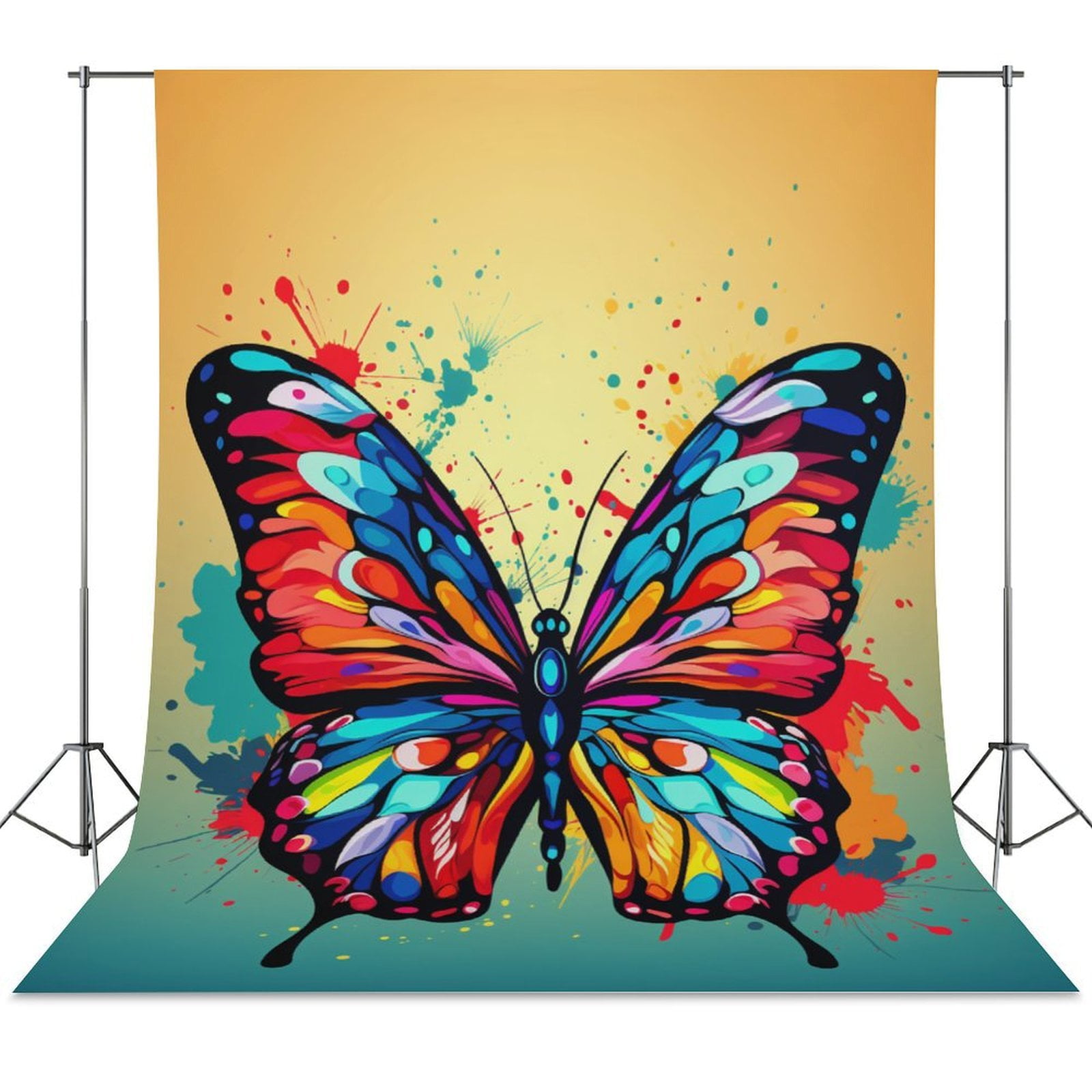 Backdrop Background for Watercolor Butterfly Photography Photo Booth ...