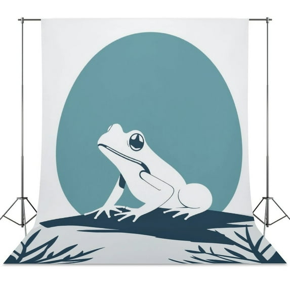 Backdrop Background for White Frog Moonlit Night Photography Photo ...