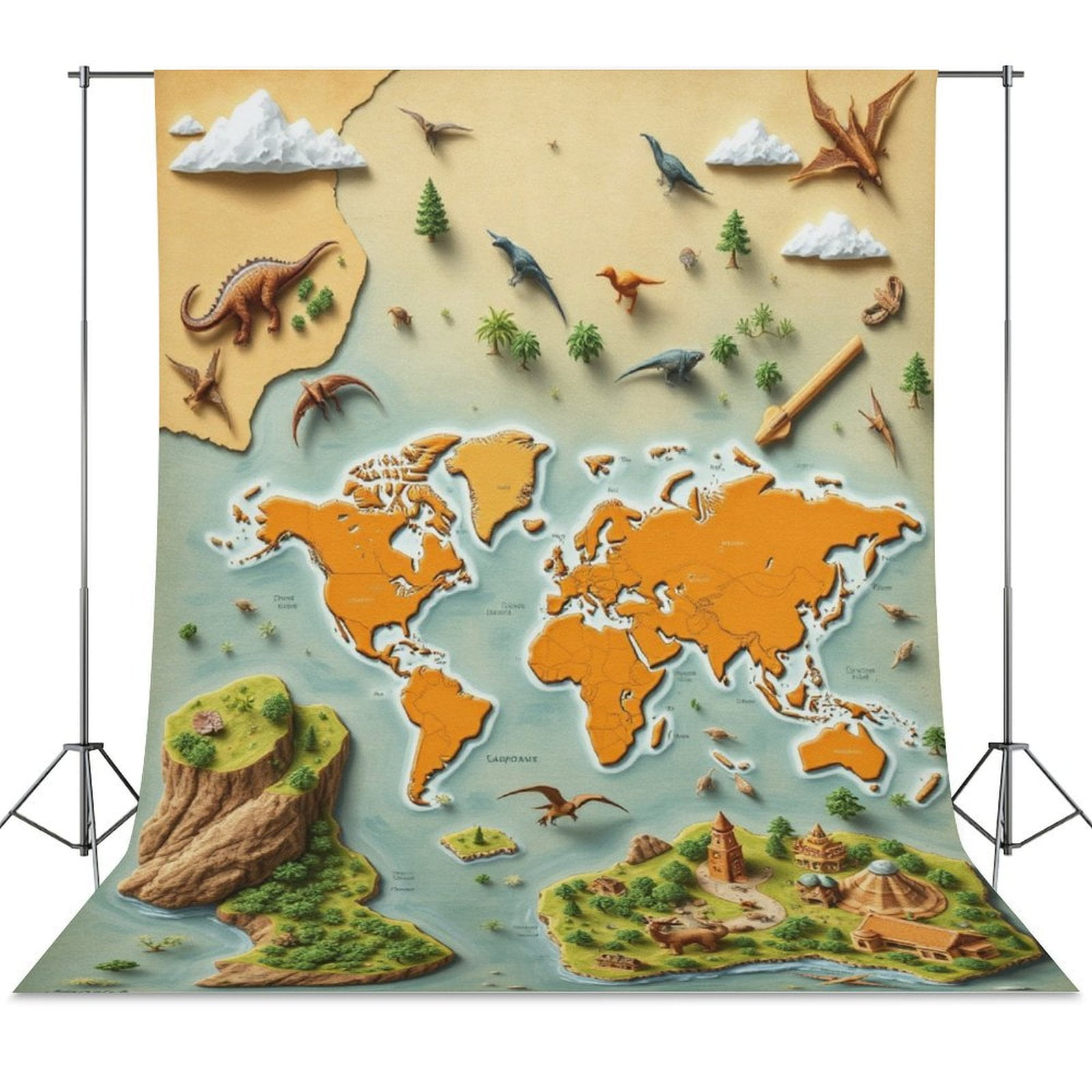 Backdrop Background for World Map Adventure Photography Photo Booth ...