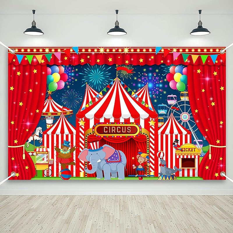Backdrop Banner for Decorations Circus Backdrop for Theme Party ...