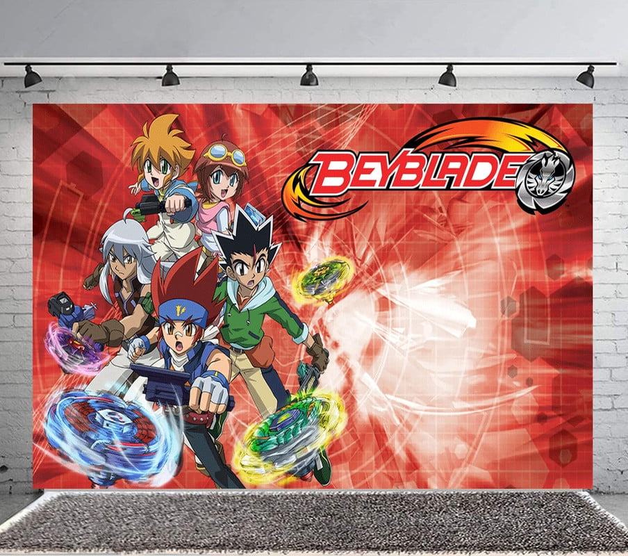 Backdrop Beyblade Banner Party Supplies Poster Movie Theme Background ...