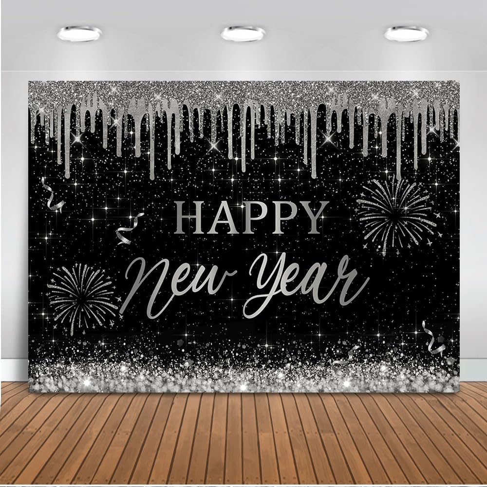 Backdrop for Cheers to The New Year Eve Decoration Galaxy Blue Starry ...
