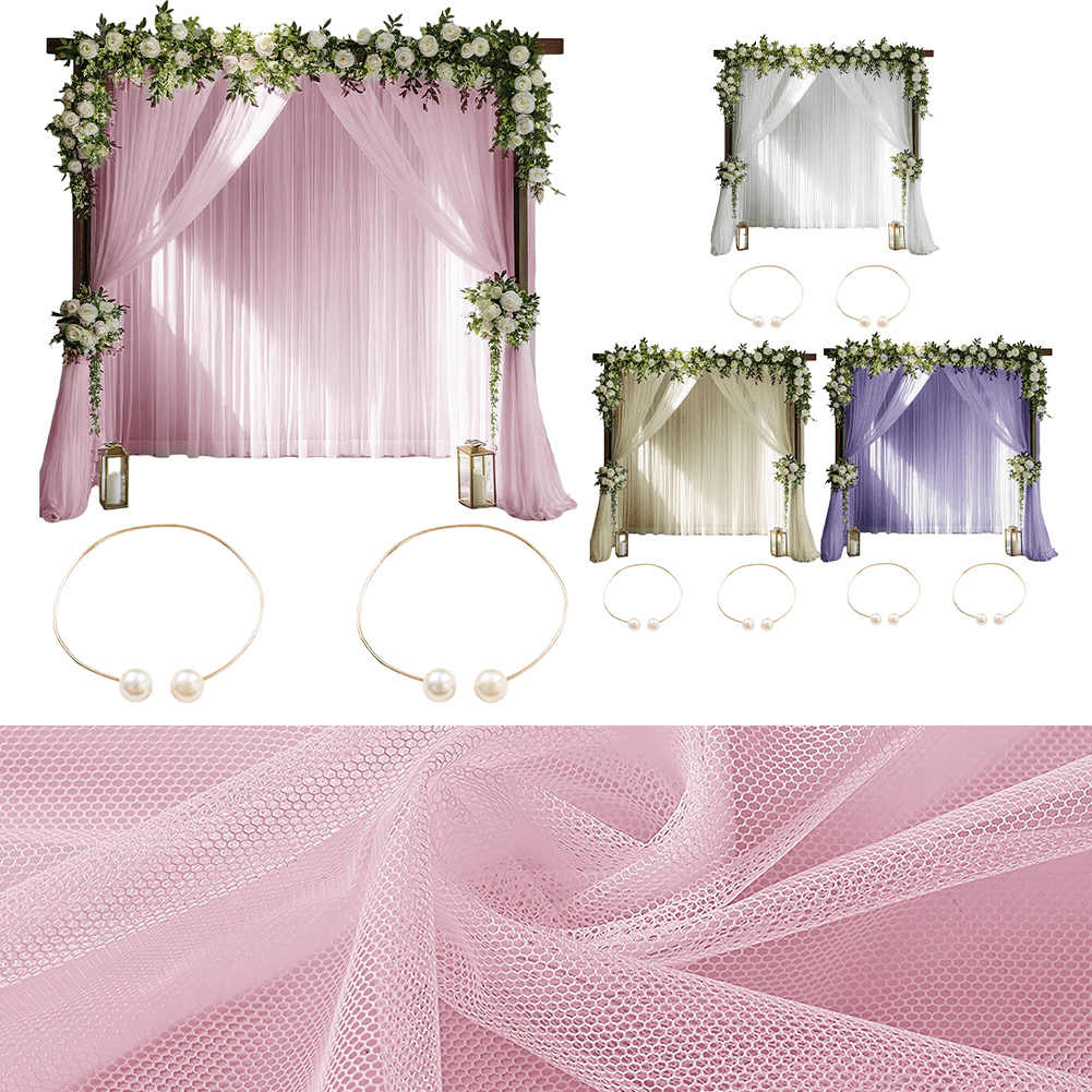 Backdrop Curtain 60x120inch Polyester Fabric Drapes for Wedding ...