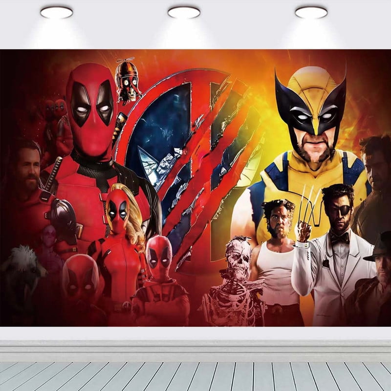 Backdrop Deadpool and Wolverine Taspestry Wall Decor Banner Party ...