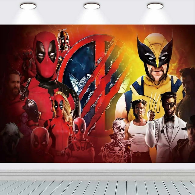 Backdrop Deadpool and Wolverine Taspestry Wall Decor Banner Party ...