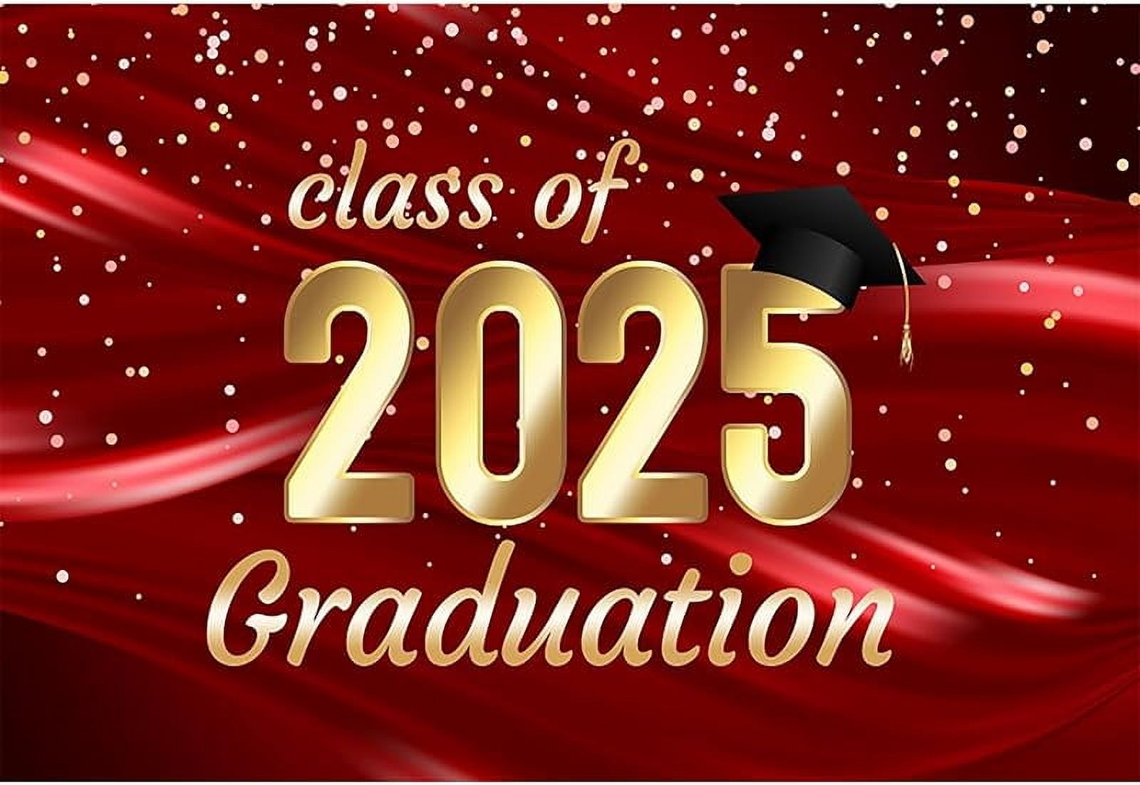 Backdrop for Golden Class of 2025 Graduation Photography Background ...