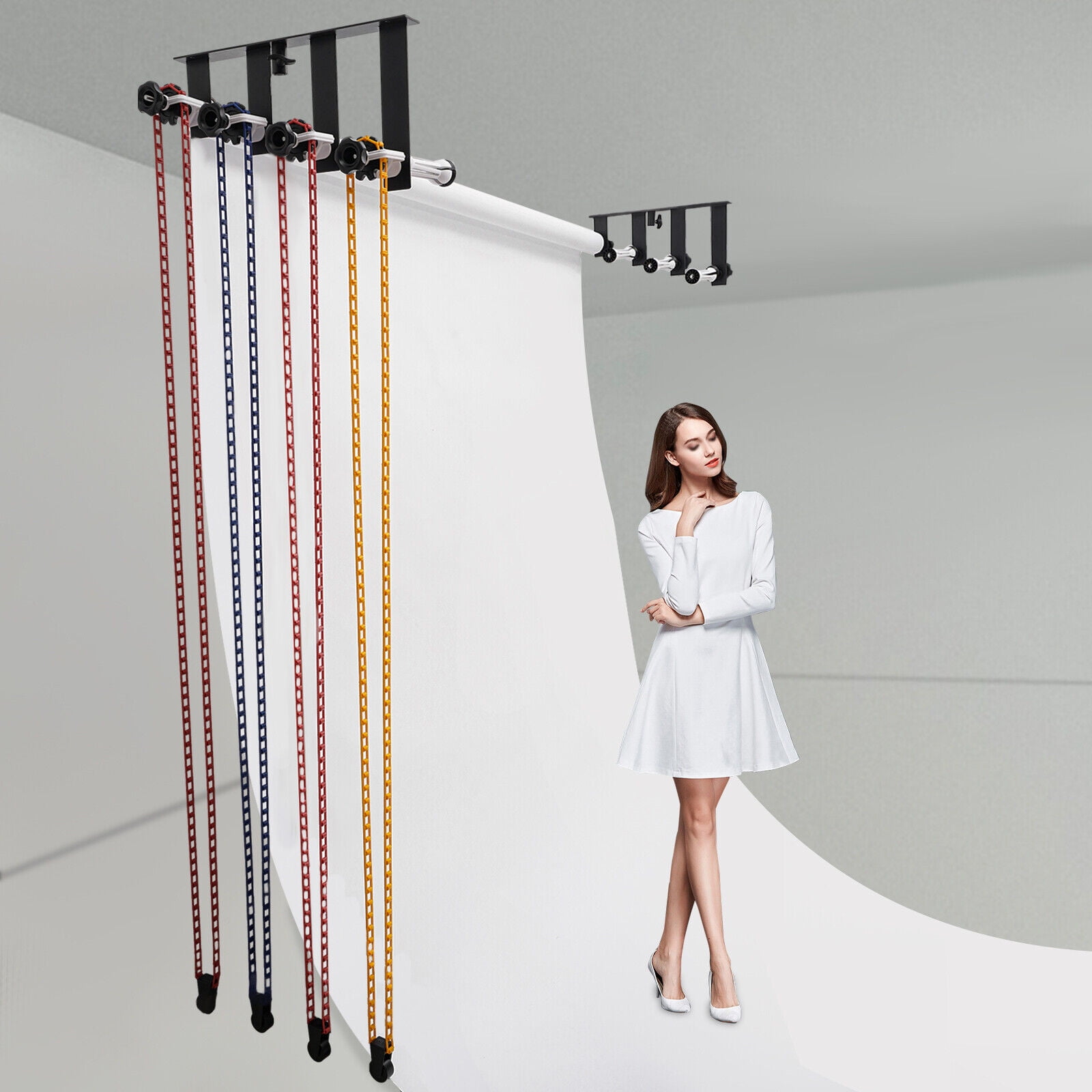 Backdrop Holder Wall Mount 4 Roller Photography Background Support ...