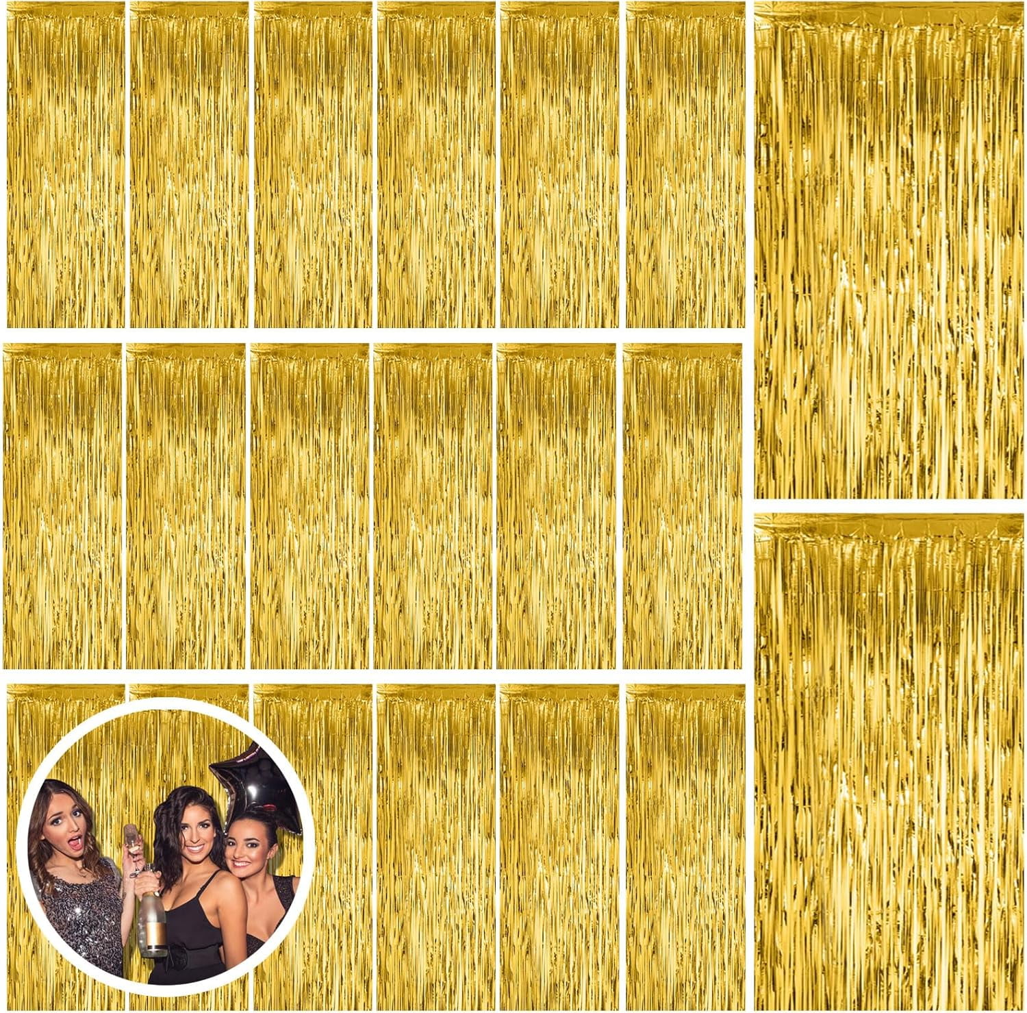Backdrop Party Decorations Tinsel Curtain Party Backdrop Foil Fringe ...