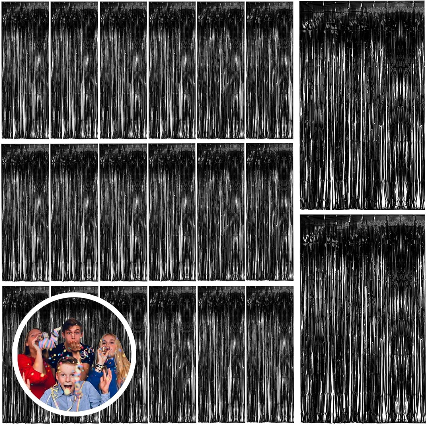 Backdrop Party Decorations Tinsel Curtain Party Backdrop Foil Fringe ...