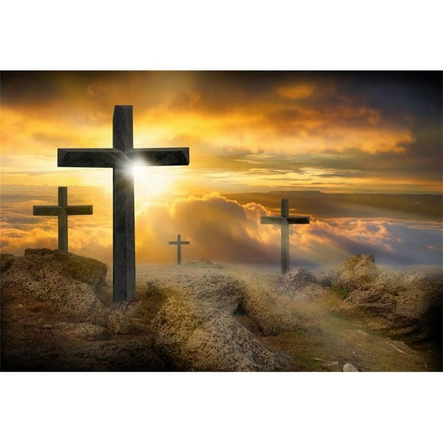 Backdrop Photography Crucifixion Easter Bible Holy Nativity Landscape ...
