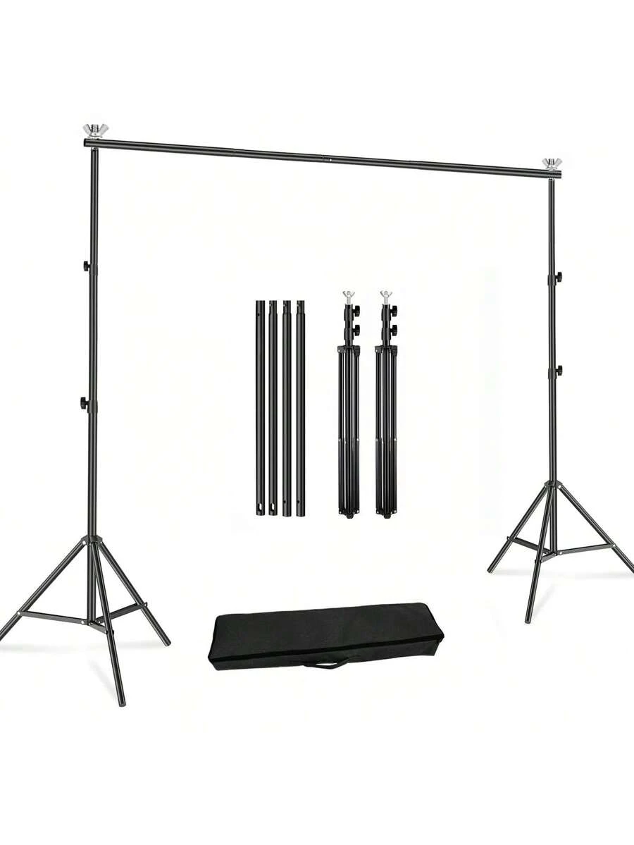 Backdrop Stand 10x7ft(WxH) Photo Studio Adjustable Metal Background ...