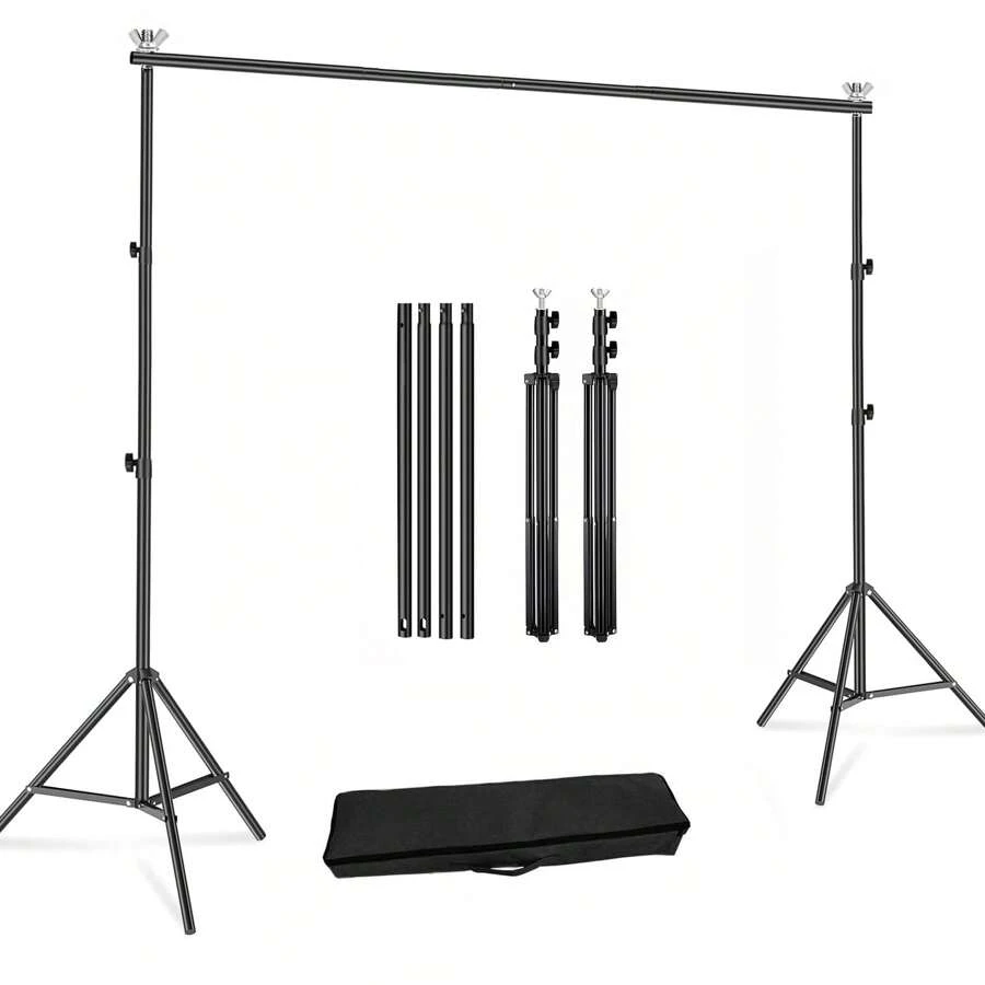 Backdrop Stand 10x7ft(WxH) Photo Studio Adjustable Metal Background ...