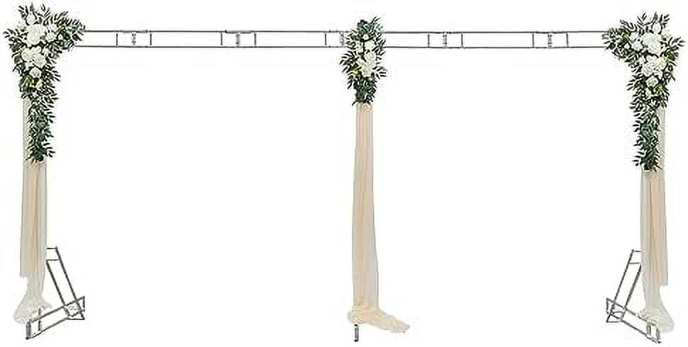 Backdrop Stand Heavy Duty with Base,Silver Wedding Backdrop Stand Pipe ...