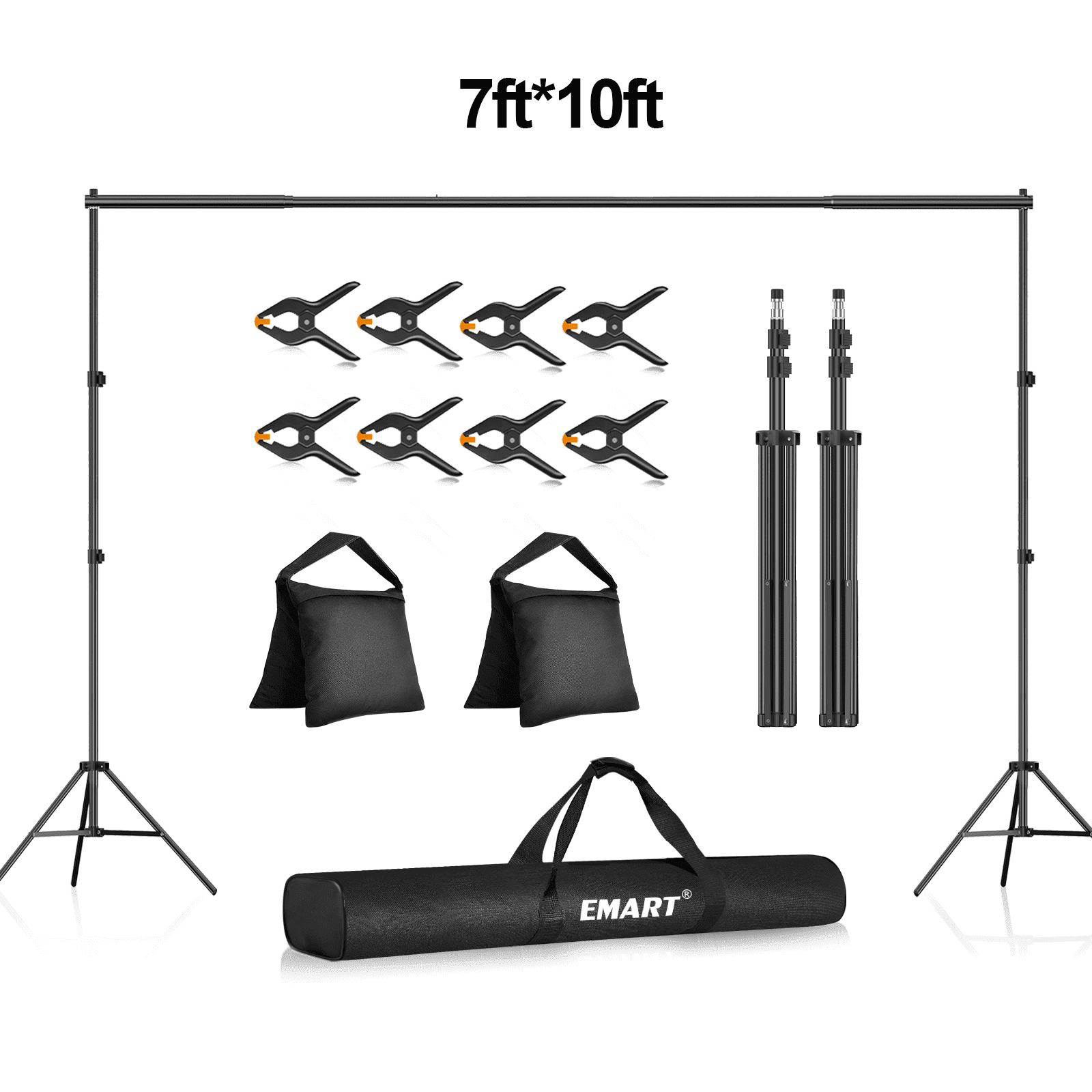 Backdrop Stand Kit for Photography & Events - 10x7ft Adjustable Support ...