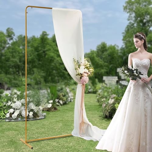 Backdrop Stand Wedding Arches Frame Kit with Elastic Cloth Cover, 39 ...