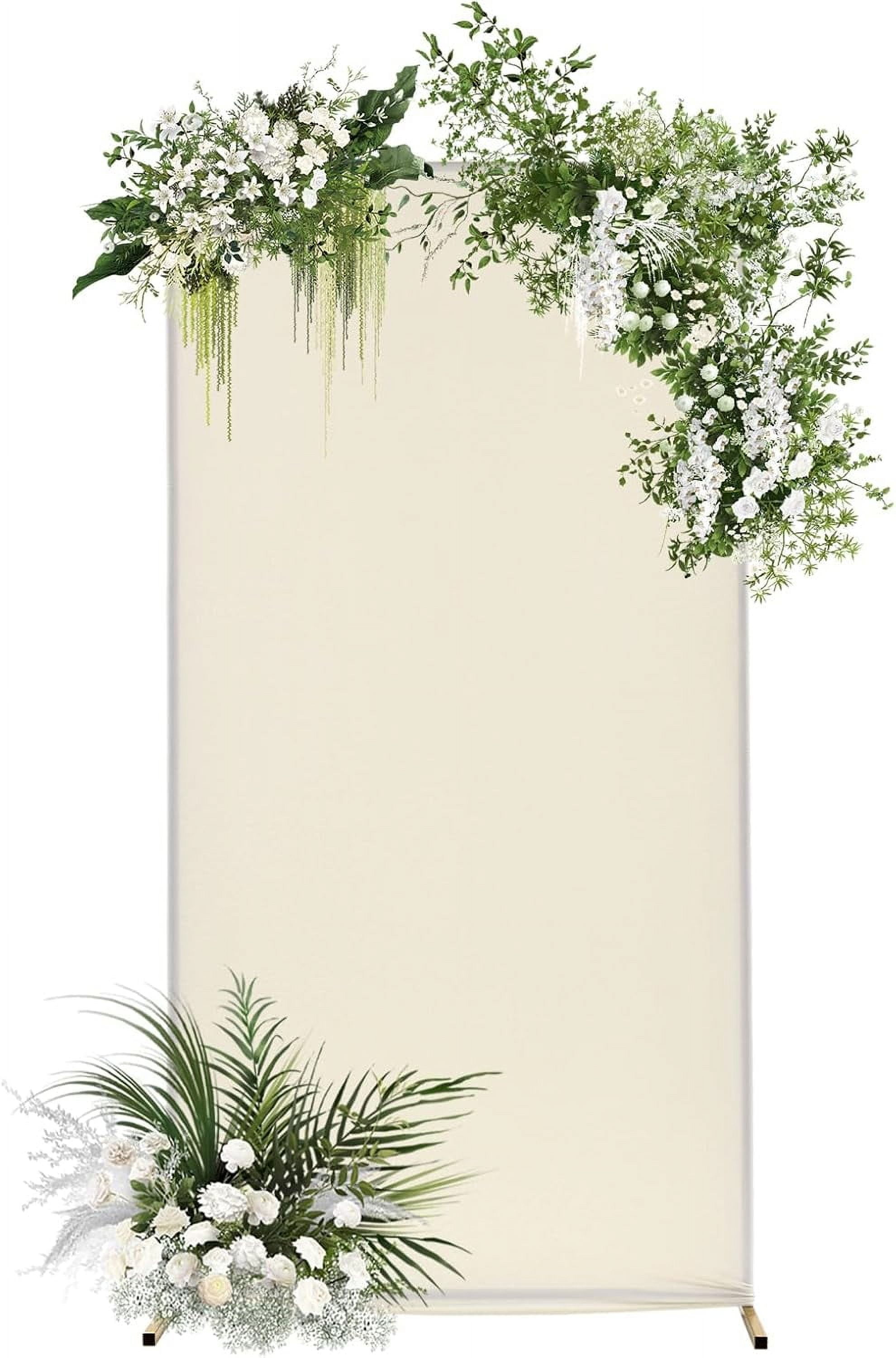 Backdrop Stand Wedding Arches Frame Kit with Elastic Cloth Cover, 39 ...