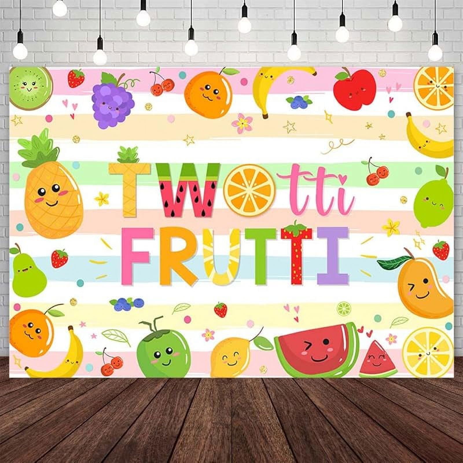 Backdrop Summer Fruit Theme Birthday Photography Background Girls 2nd ...