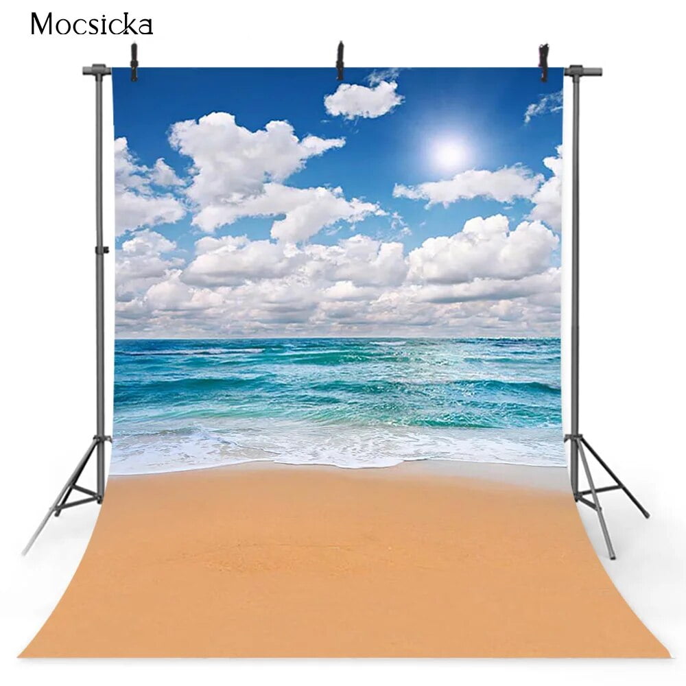 Backdrop for Photography Studio Blue Sky and Sea Summer Holiday ...