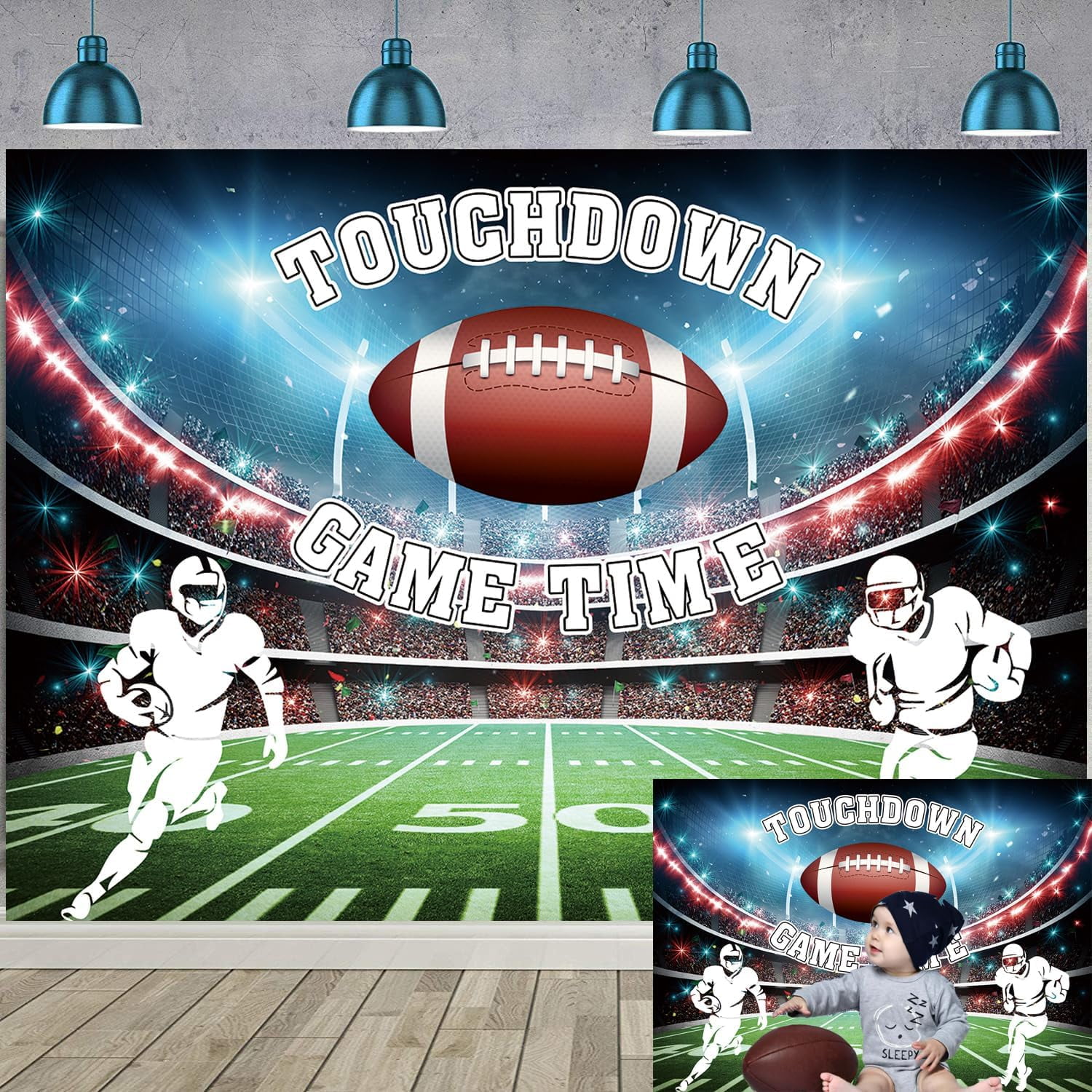 Backdrop for Photography Touch Down Football Sport Party Background ...