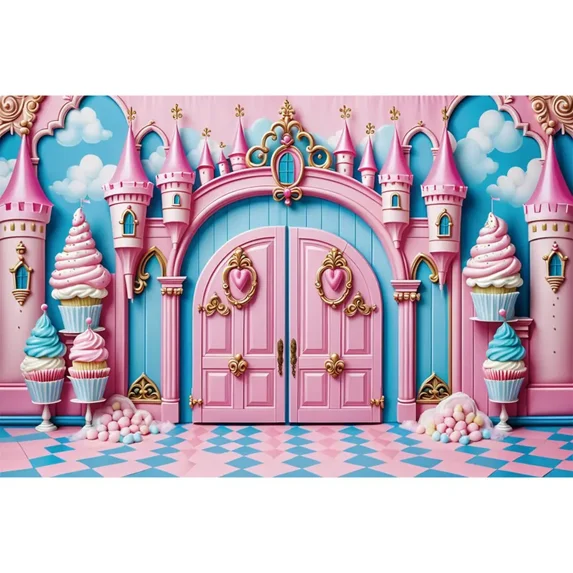 Backdrop ss Birthday Castle Shooting Props Baby Shower Candy Land Bar ...