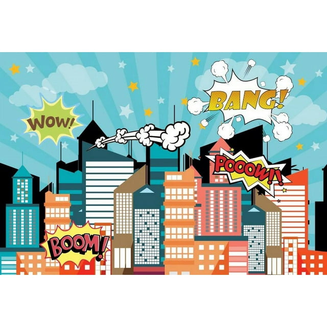 Backdrops Baby Comics Superhero Birthday Party Celebration Personalized ...