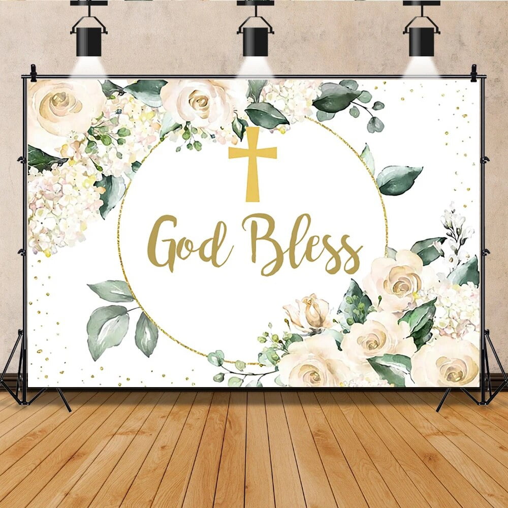 Backdrops God Bless Holy First Communion Photography Backdrop My ...
