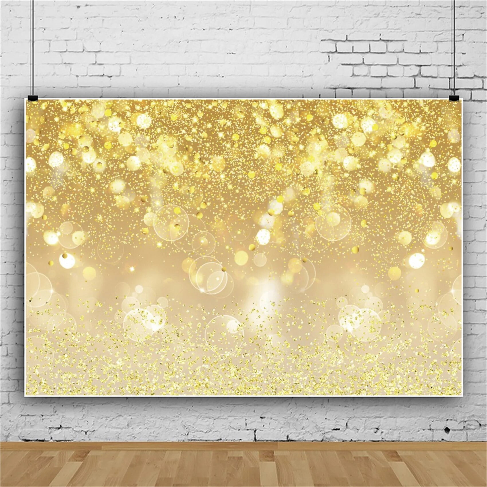 Backdrops Gold Polka Dots Light Bokeh Backdrop Baby Shower Birthday Party Kids Portrait ...