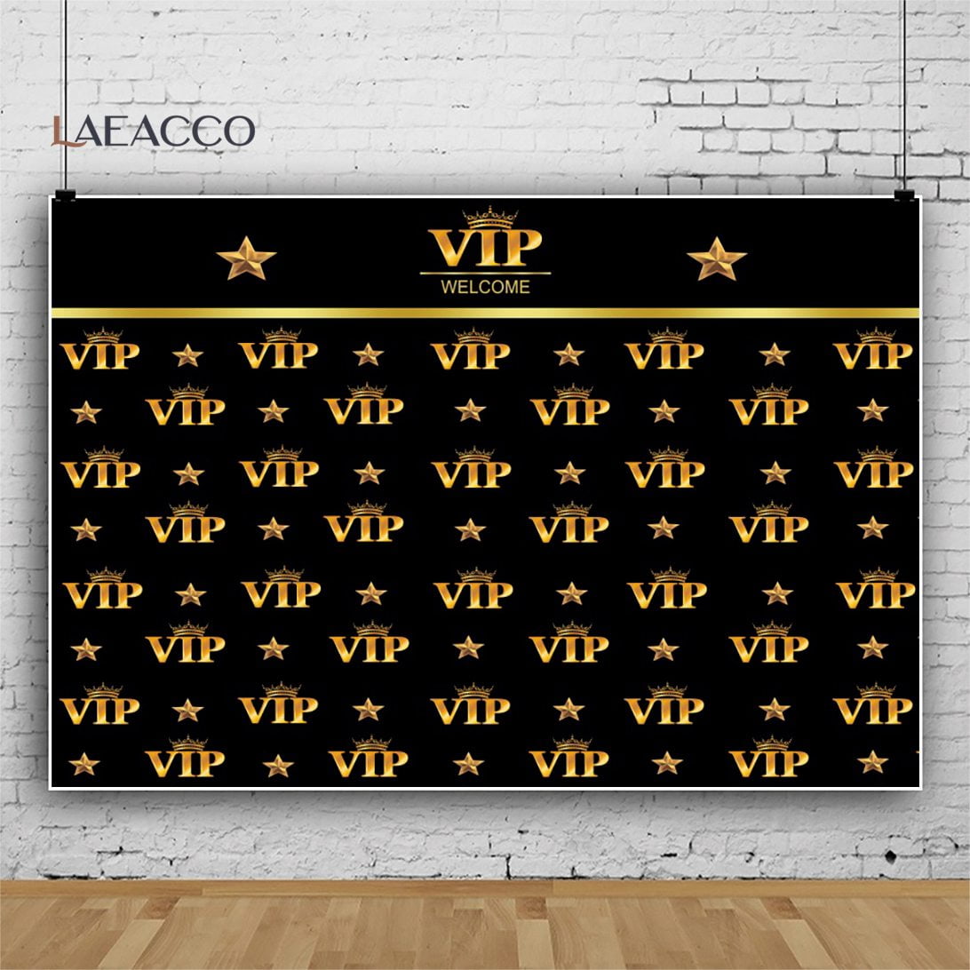Backdrops Golden VIP Crown Baby Birthday Vinyl Party Backdrop Kids ...