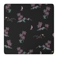 Backed Square Tablecloth with Colorful Exotic Tropical Plant Patterns ...