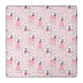 Backed Square Tablecloth with Hawaiian Floral and Palm Leaf Designs ...