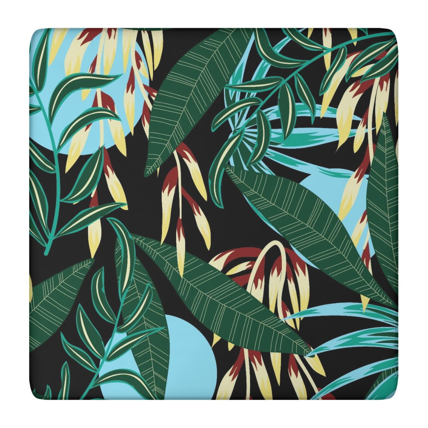 Backed Square Tablecloth with Tropical Beach Sunset and Ocean Sunset ...
