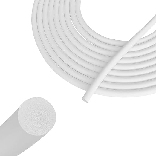 Backer Rod 1/4 Inch, EPDM Rubber Foam Caulk Saver 50' White Weather ...