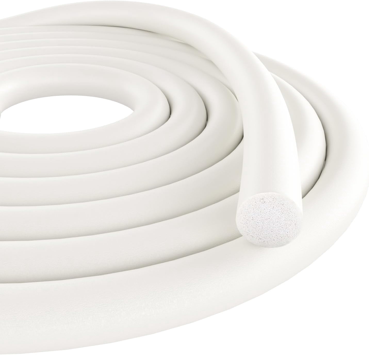 Backer Rod,1" Diameter x 16.4' Length White EPDM Rubber Caulk Saver for ...