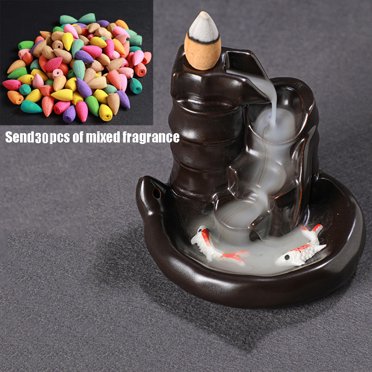 Ebros Emerald Dragon On Crystal Geode Mountain Backflow Incense Burner ...