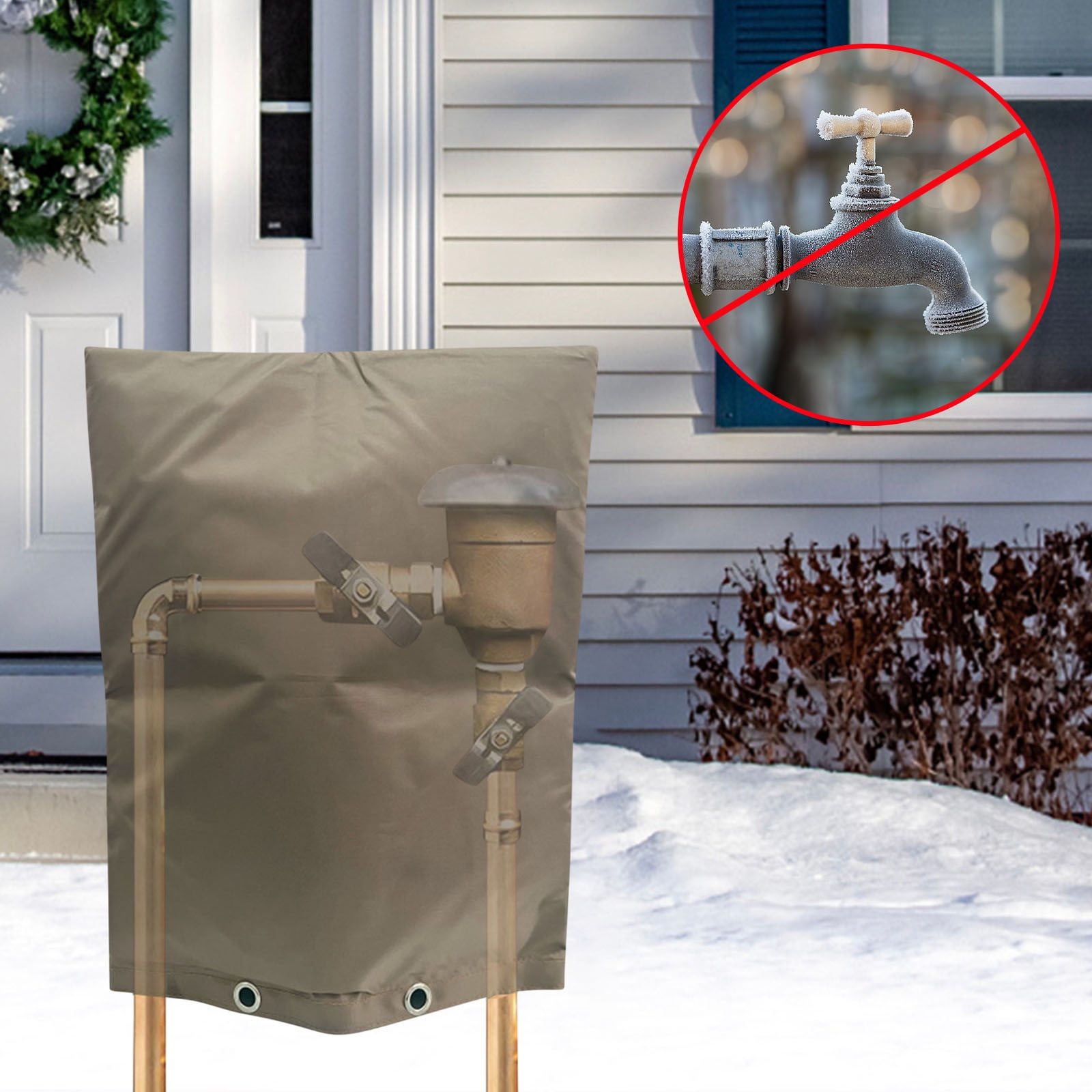 Backflow Preventer Insulated Cover 5F Thick 6 Layer Fabric Pipe ...