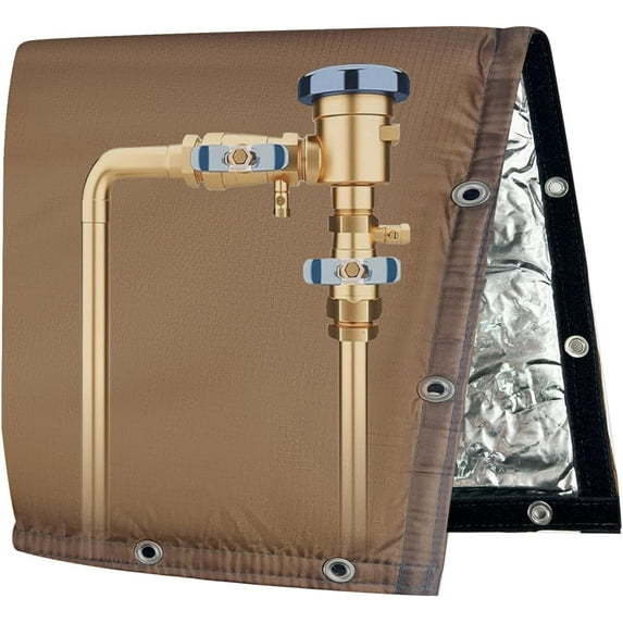 Backflow Preventer Insulated Pipe Cover (5F) Thick 6-Layer Fabric (UV ...