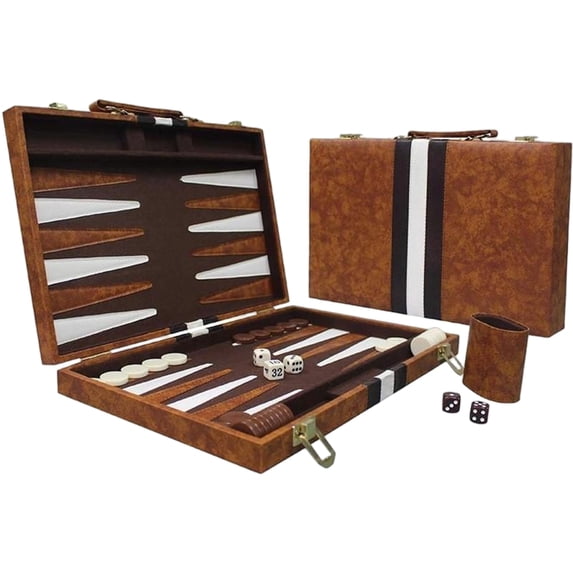 Backgammon Board Game Set (15 Inches) for Adults and Kids,Classic Board ...