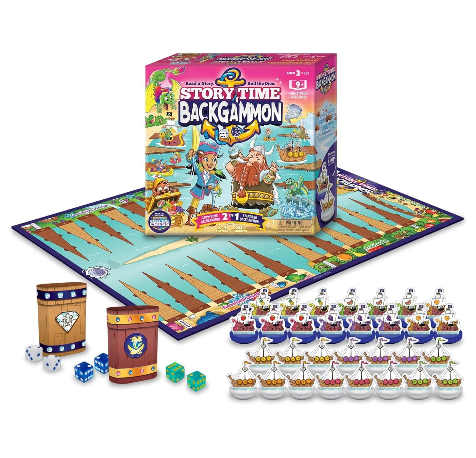 Backgammon Set for Beginners, Educational Learning Game, Backgammon ...