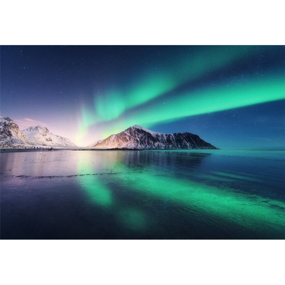 Backgroud Light Polar Landscape Winter Norway Lights Northern Scenery ...