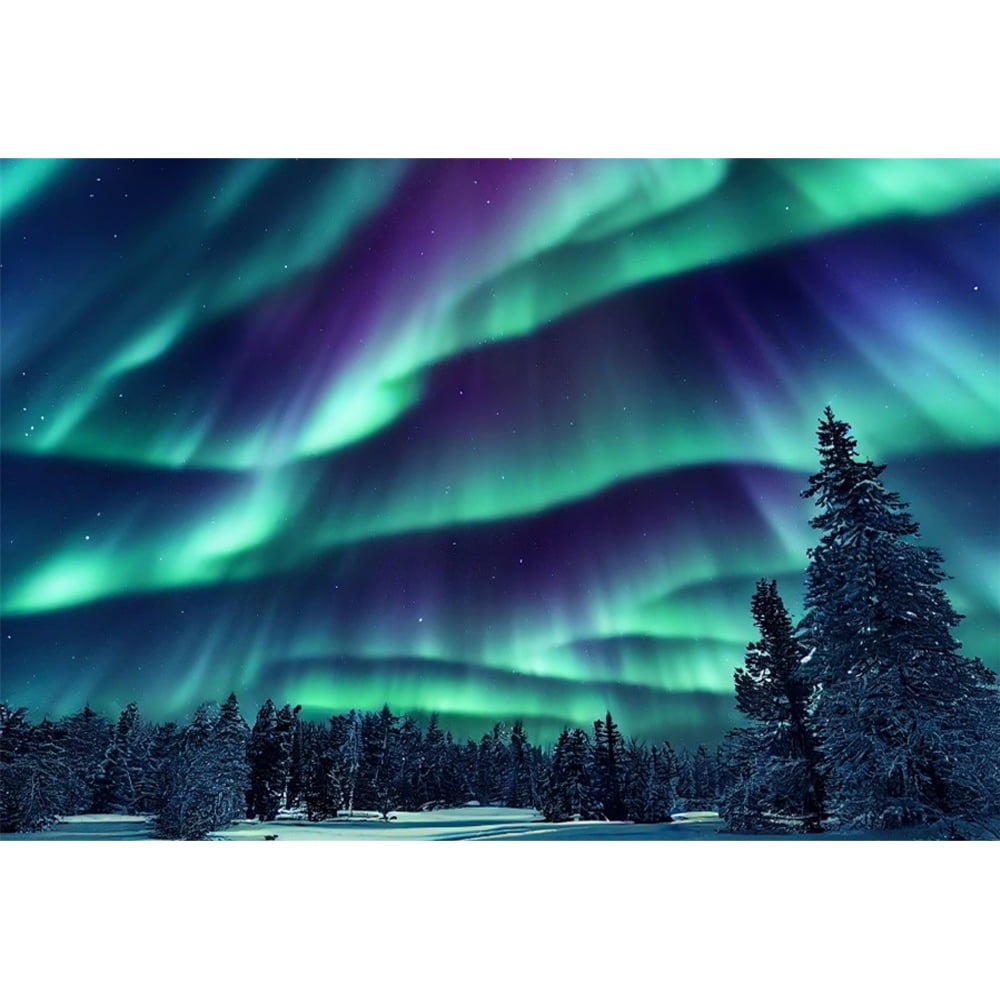 Backgroud Light Polar Landscape Winter Norway Lights Northern Scenery ...