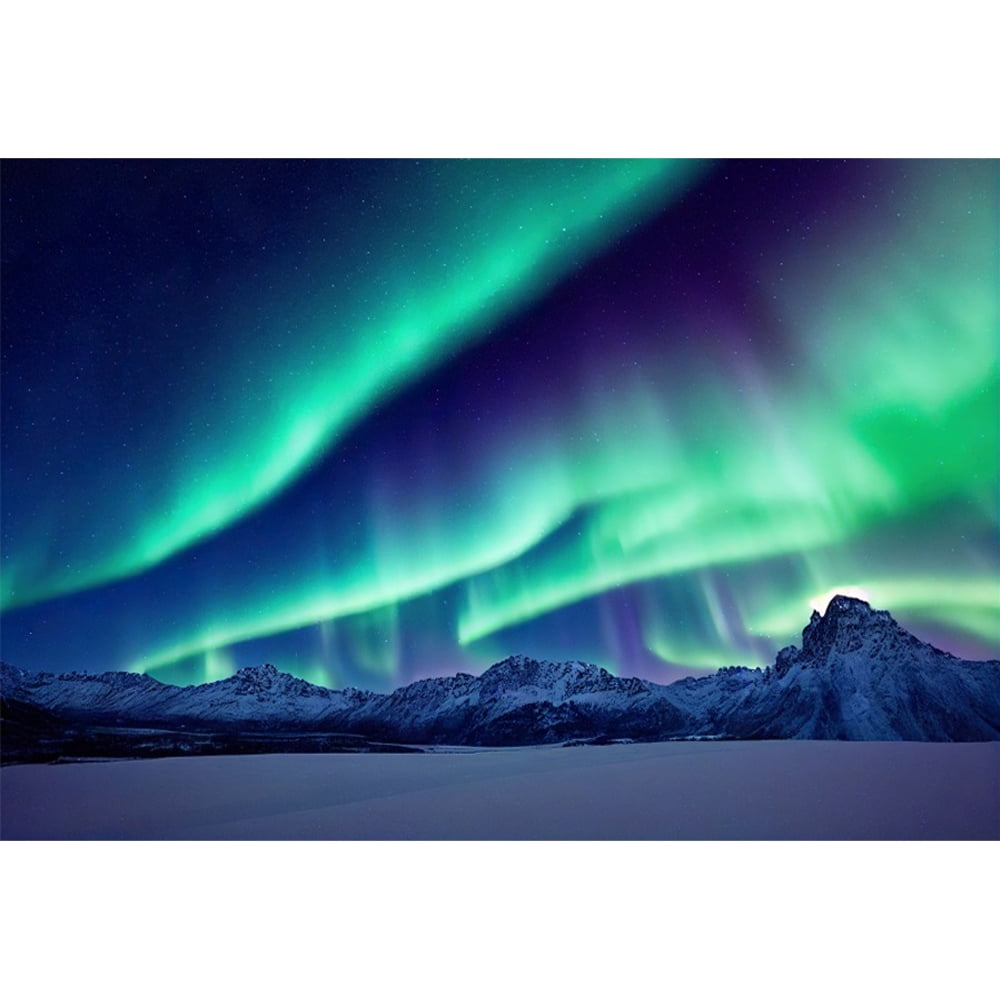 Backgroud Light Polar Landscape Winter Norway Lights Northern Scenery ...